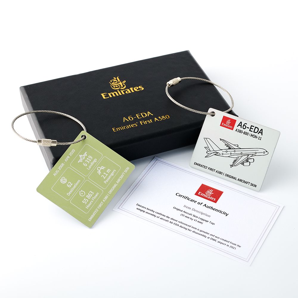 Emirates A6-EDA Aircraft Skin Tags (Set of 2) | Emirates